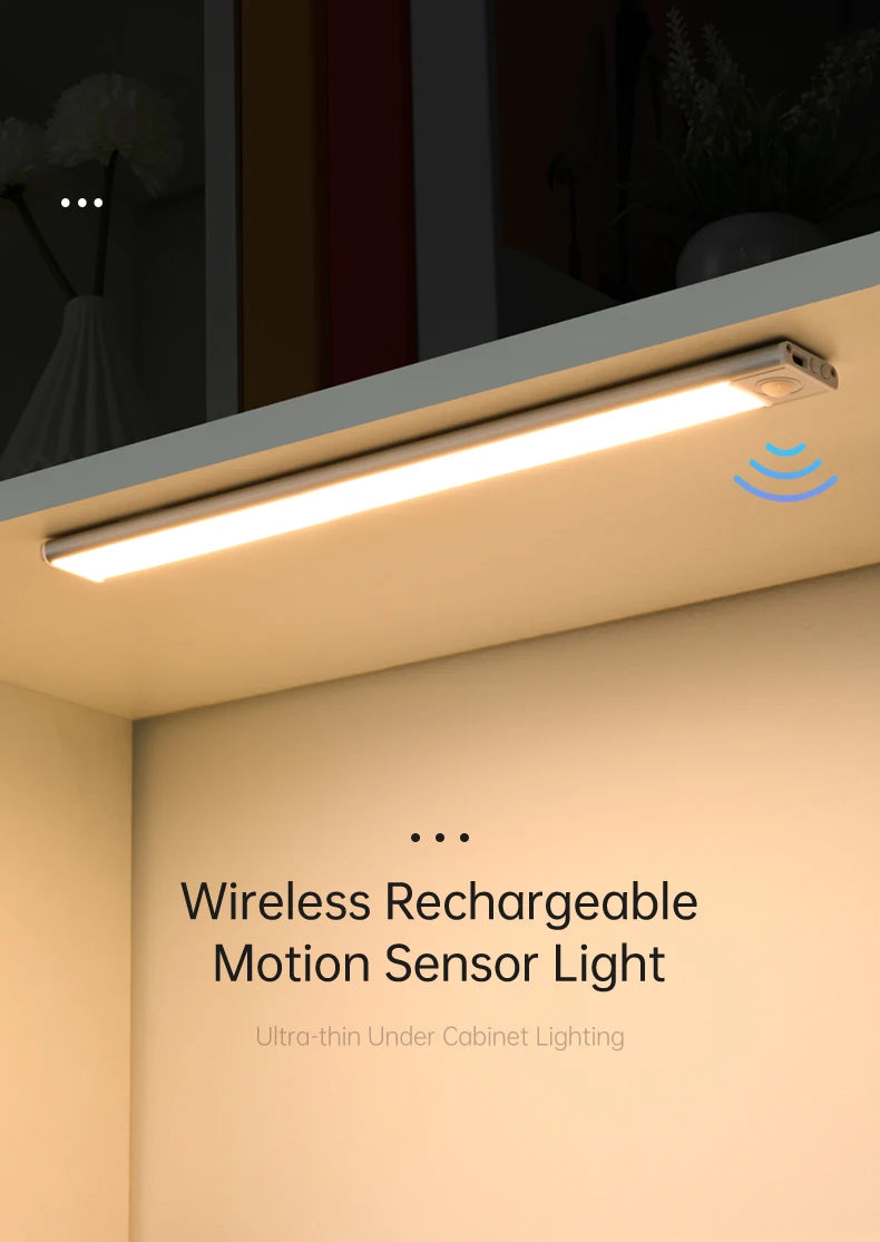 Wireless USB Rechargeable Motion-Sensor LED Light Bar for Home – Gadget ...